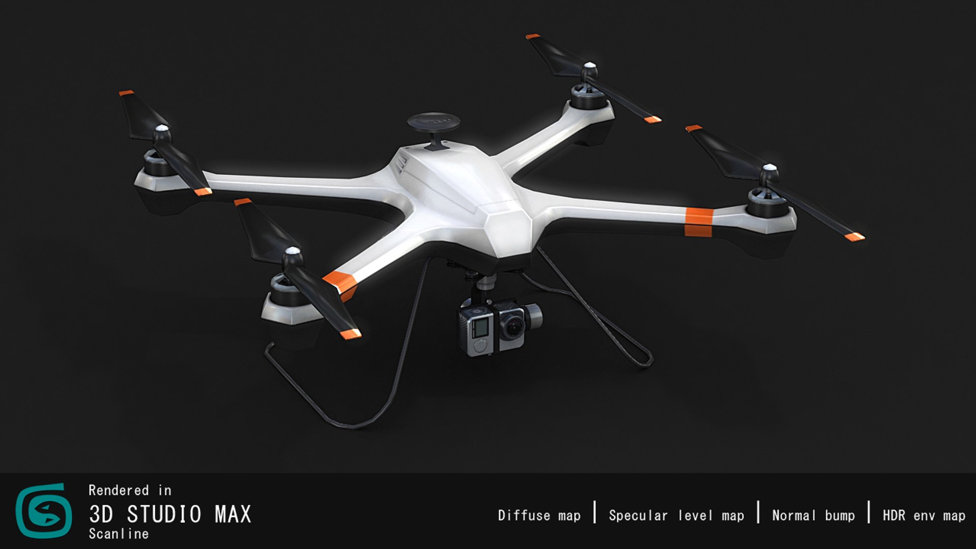 3d Model Remote Camera Drone