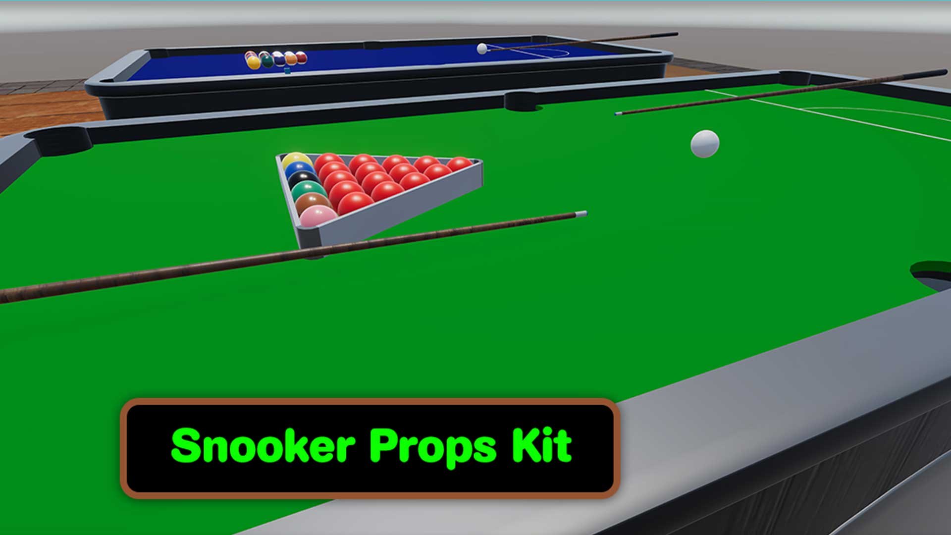 Snooker Table Cue And Balls Kit Complete 3D Kit 3D Model - TurboSquid ...