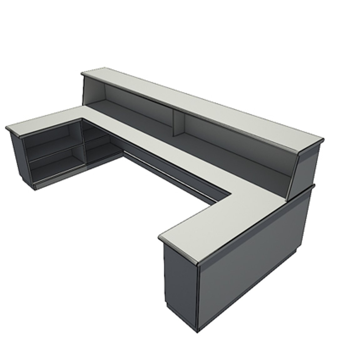 3d airport reception desk model