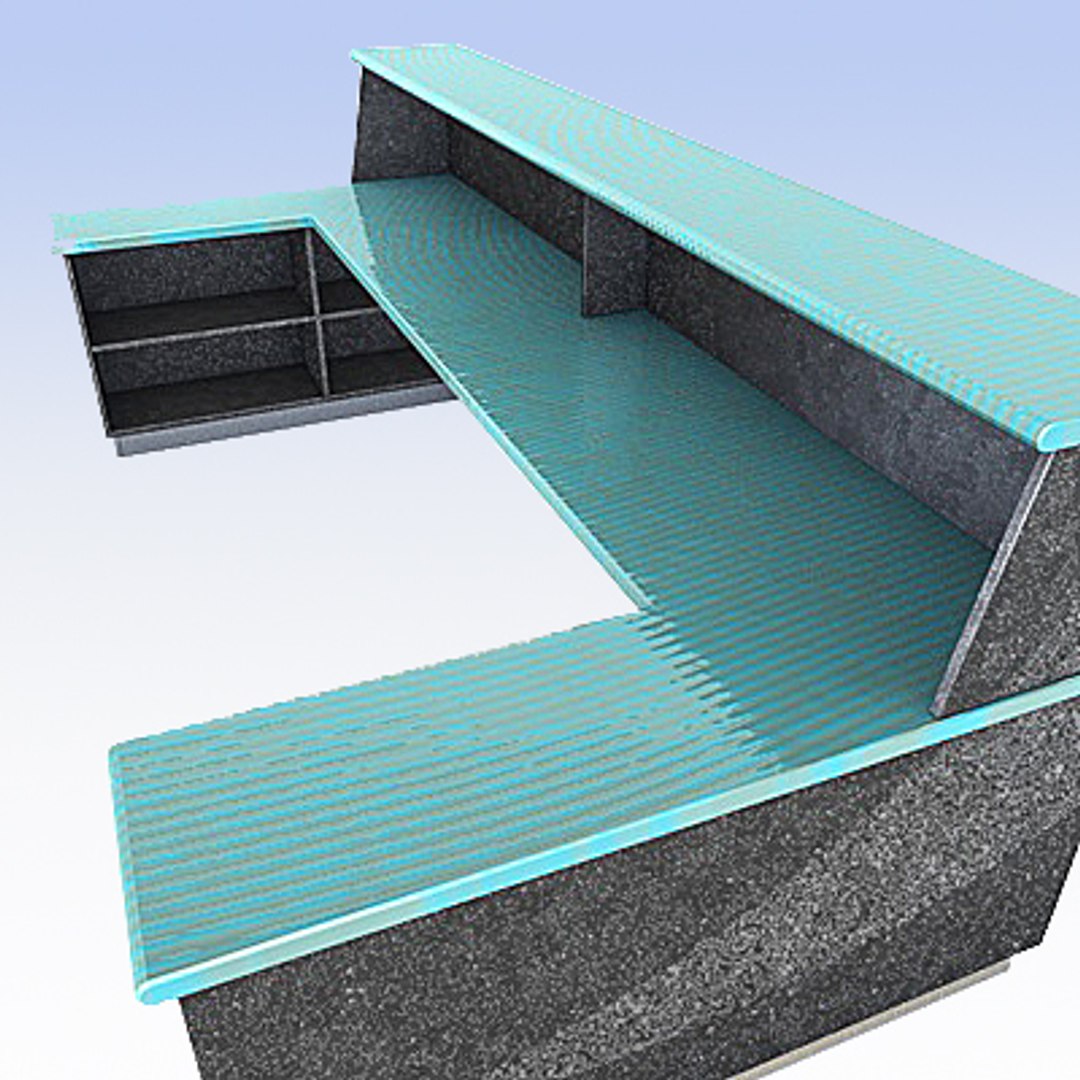 3d airport reception desk model