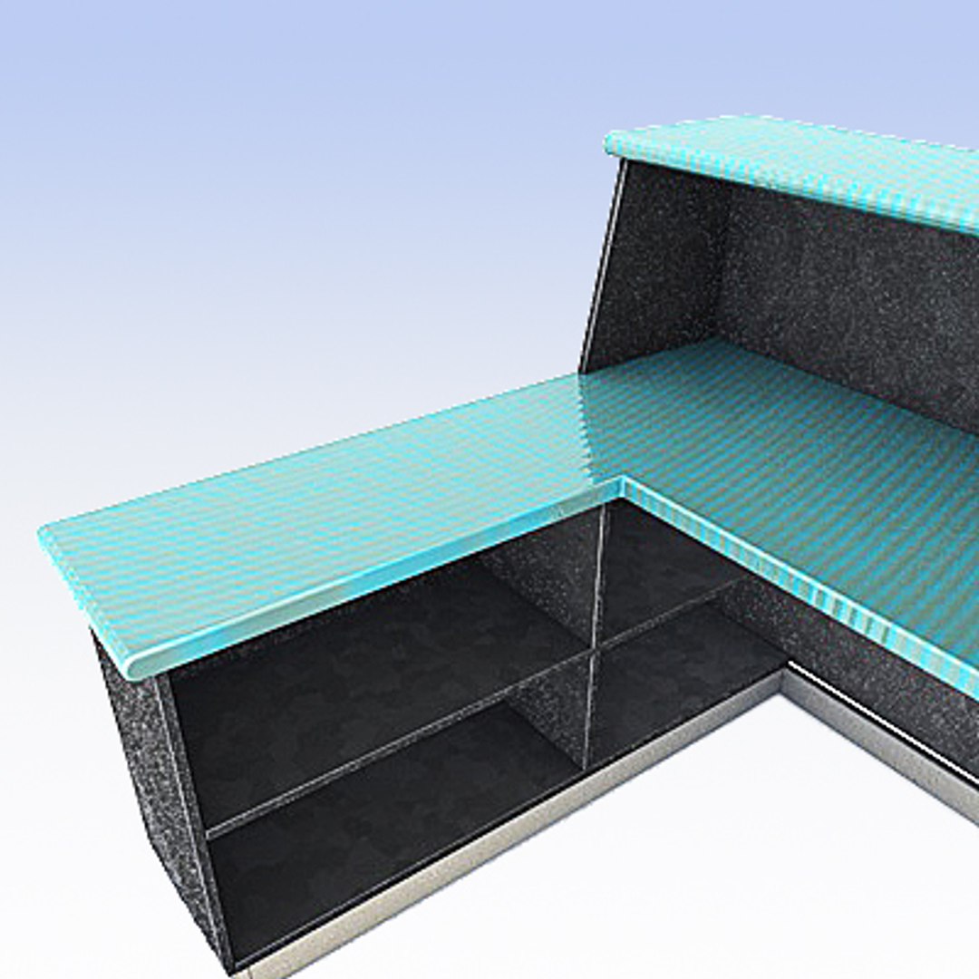 3d airport reception desk model