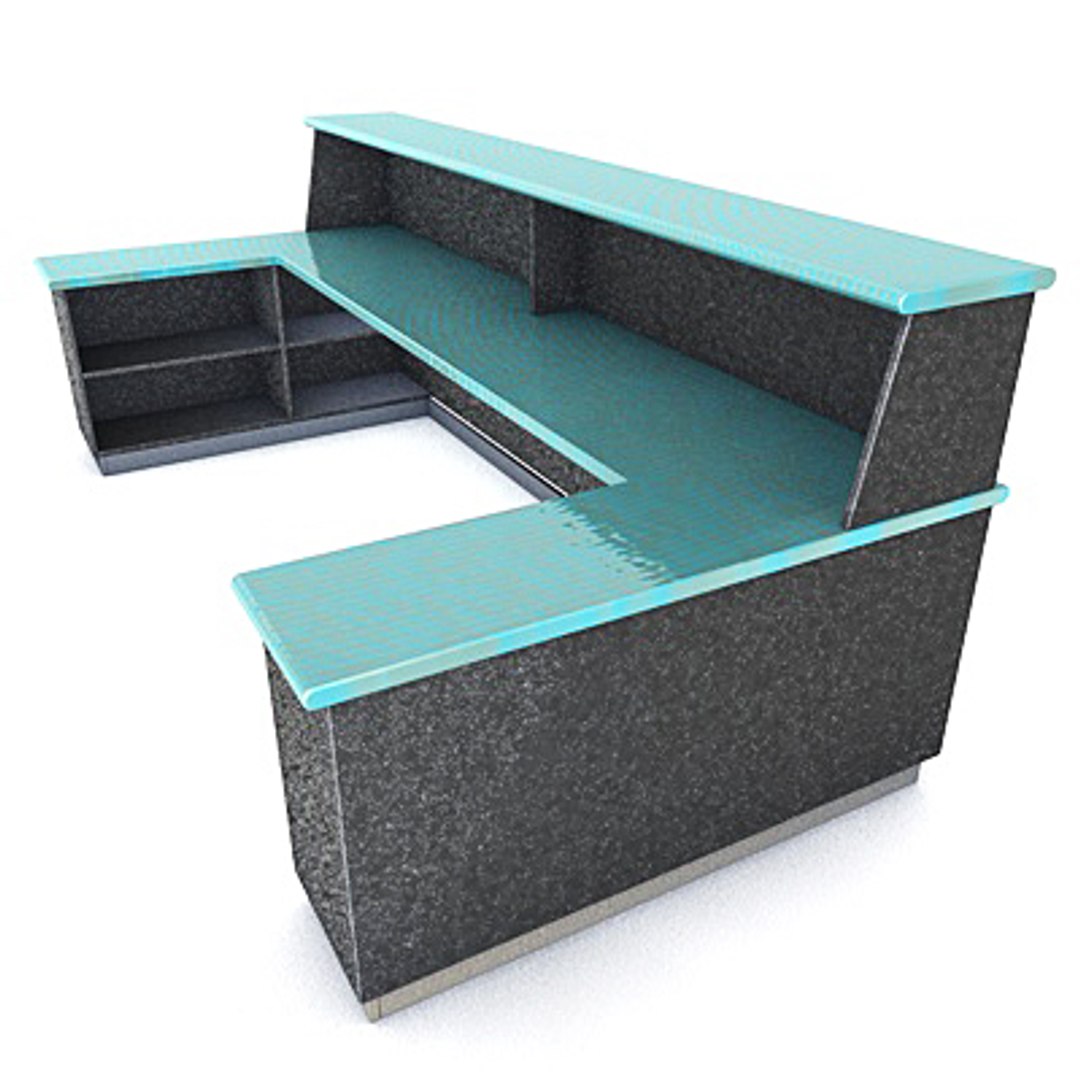 3d airport reception desk model