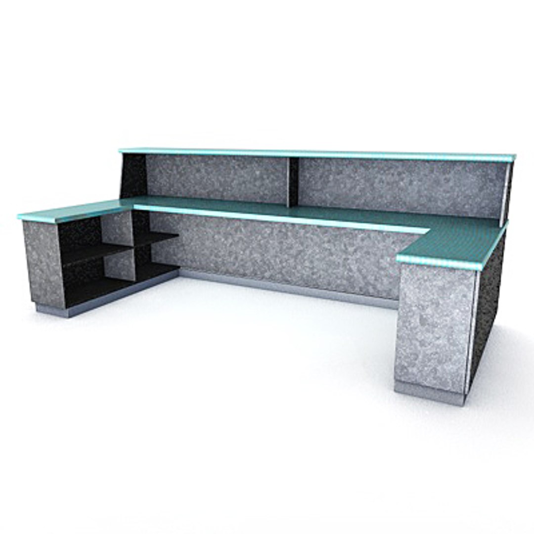 3d airport reception desk model