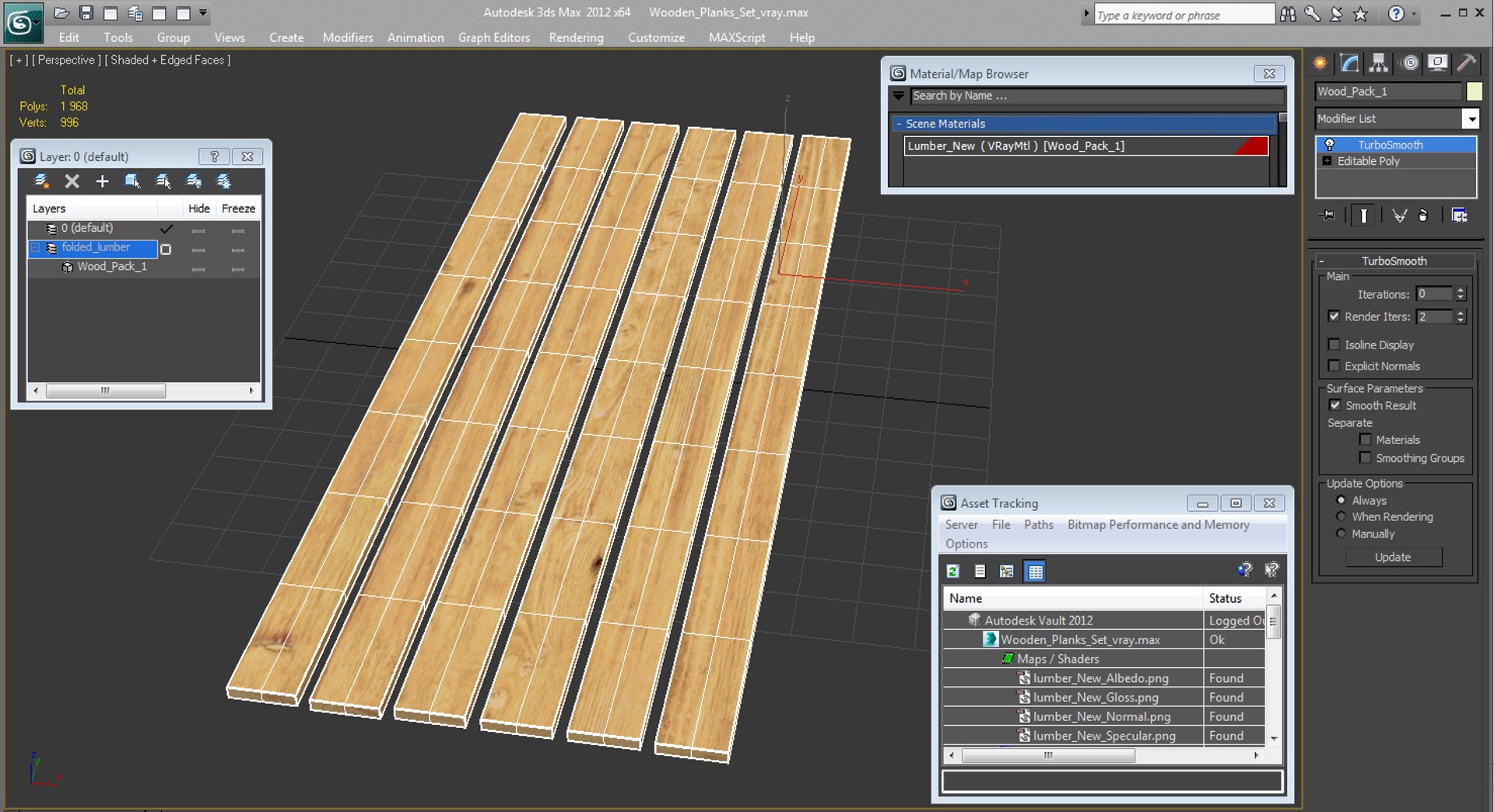 3D Wooden Planks Set - TurboSquid 1296907