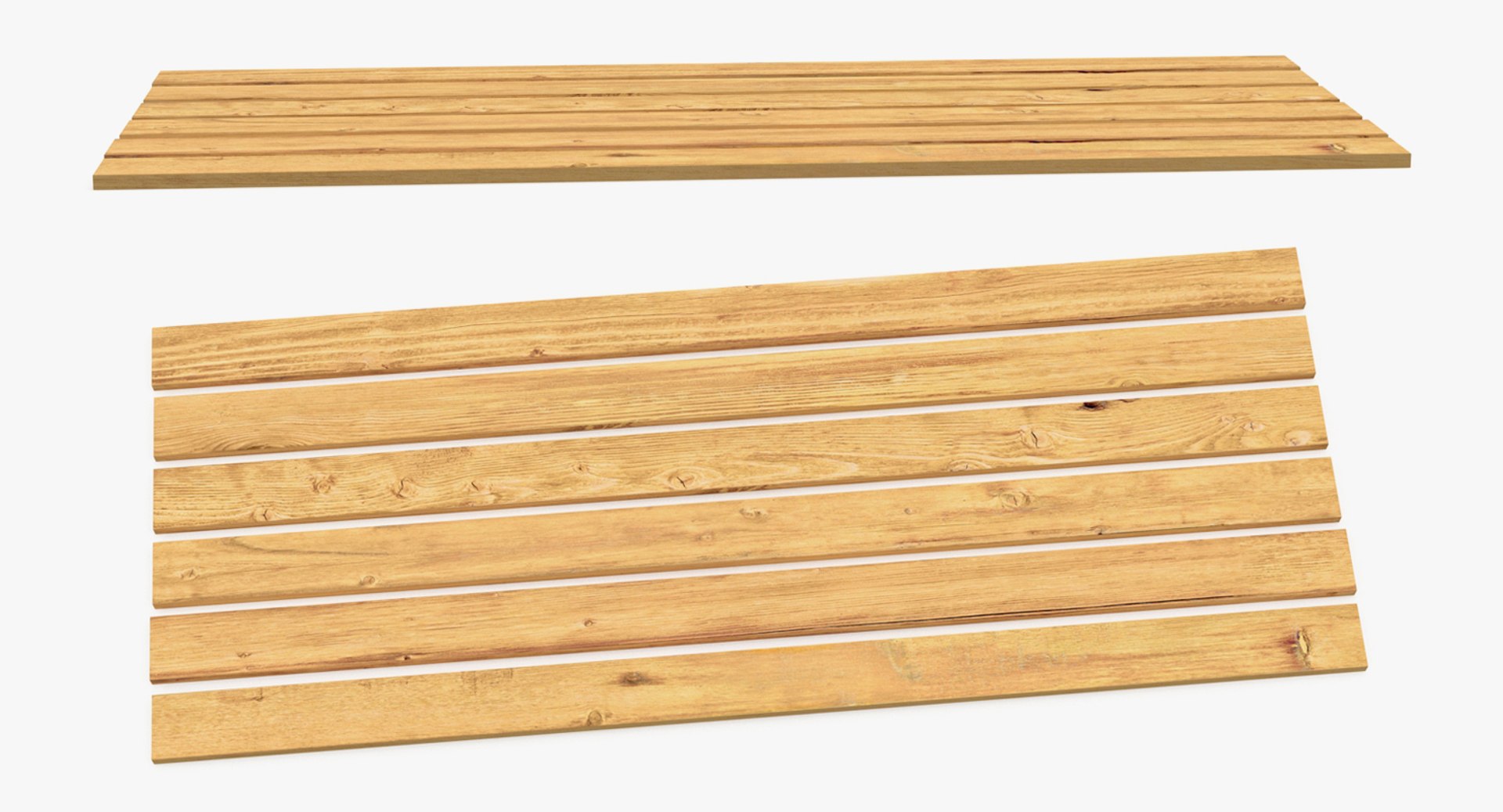 3D Wooden Planks Set - TurboSquid 1296907