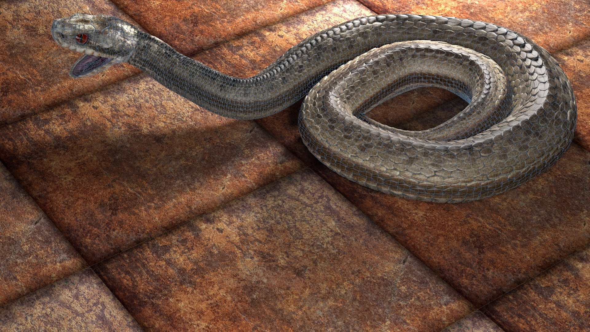 Adder Viper Snake Animation 3d C4d