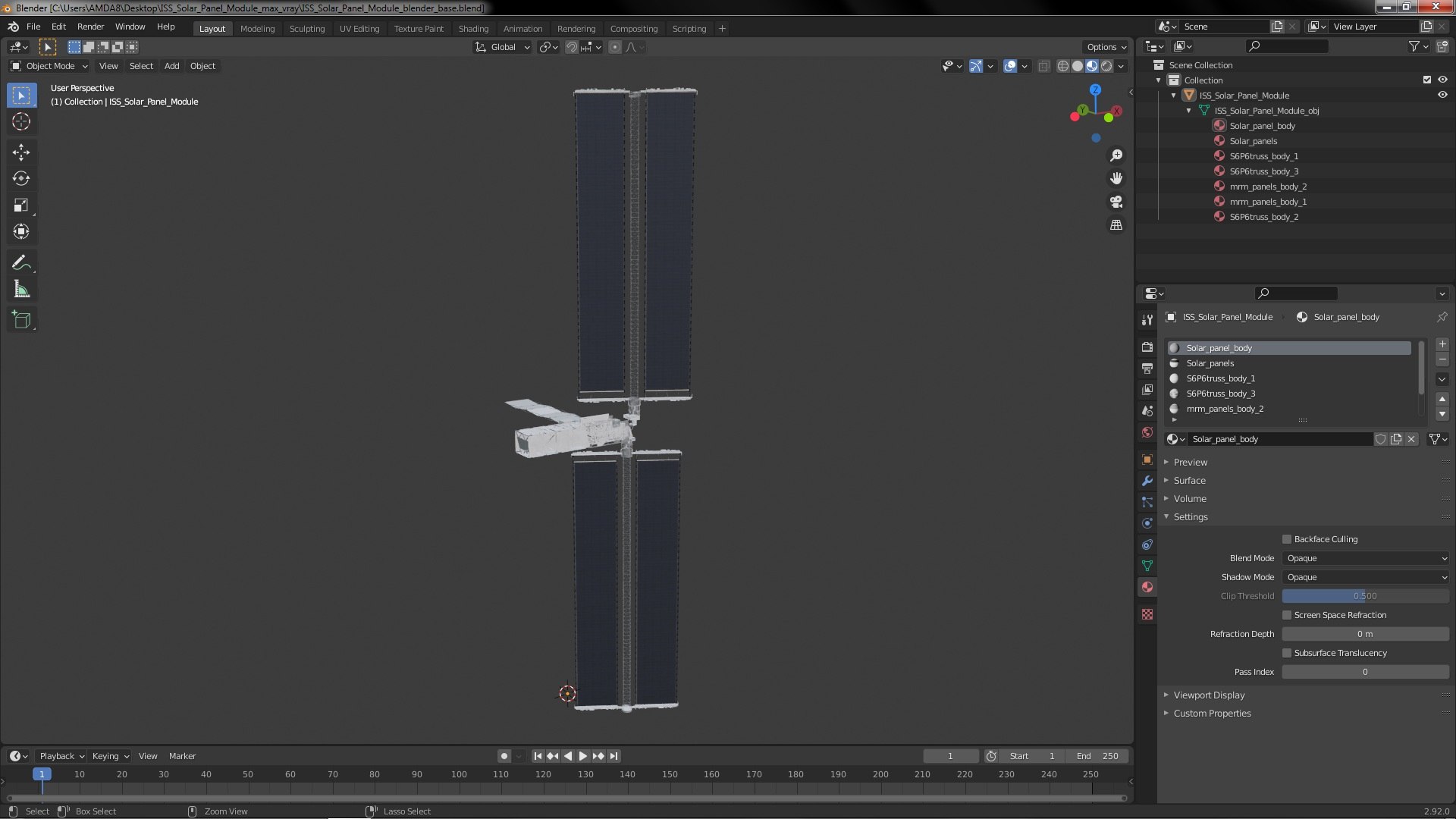 3D ISS Solar Panel Module - TurboSquid 1852941