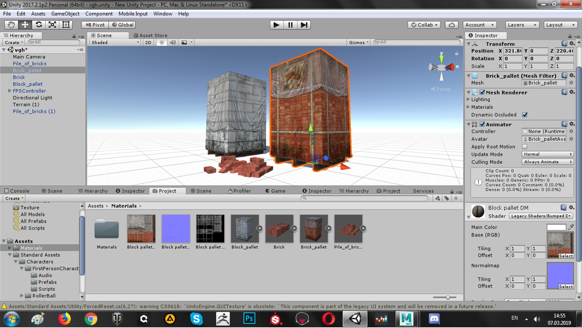 Block brick pallet 3D model - TurboSquid 1384822