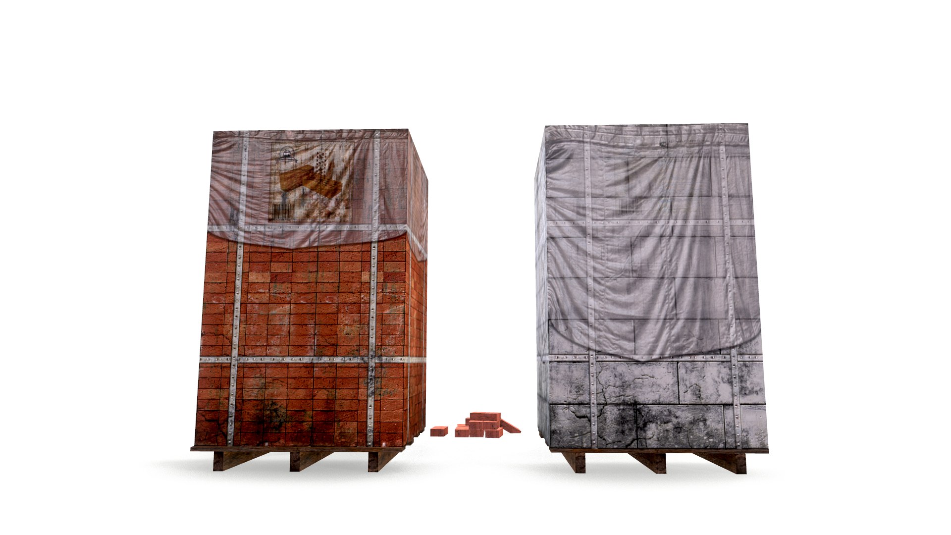 Block brick pallet 3D model - TurboSquid 1384822