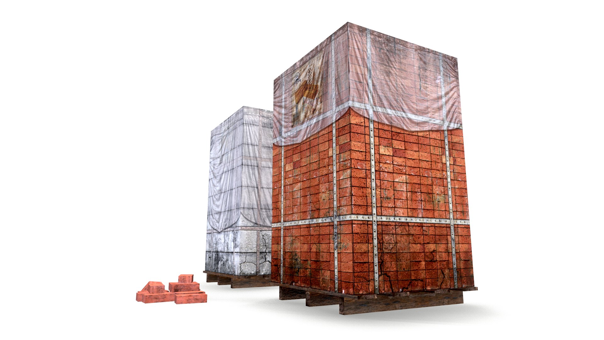 Block brick pallet 3D model - TurboSquid 1384822