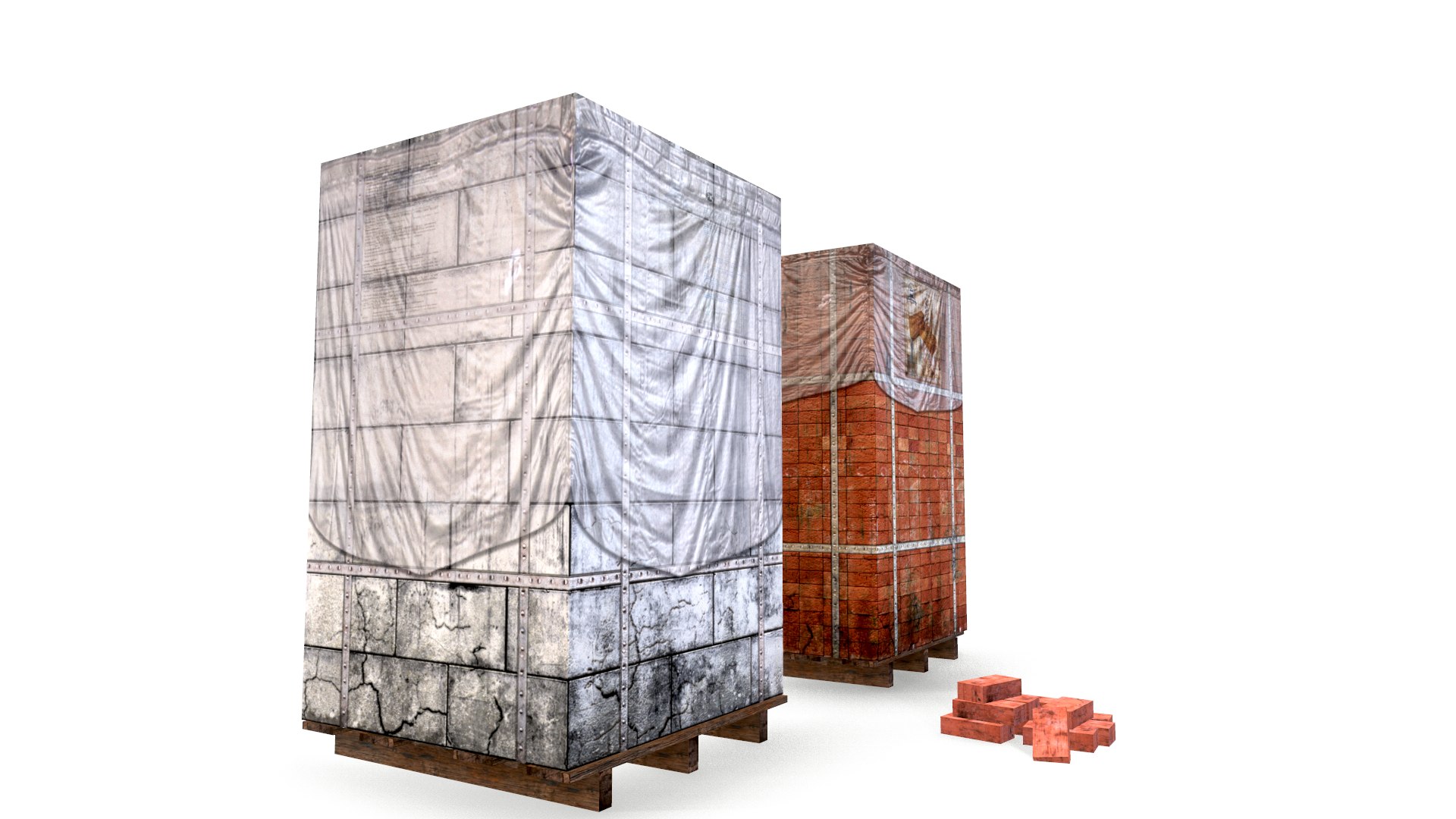 Block brick pallet 3D model - TurboSquid 1384822