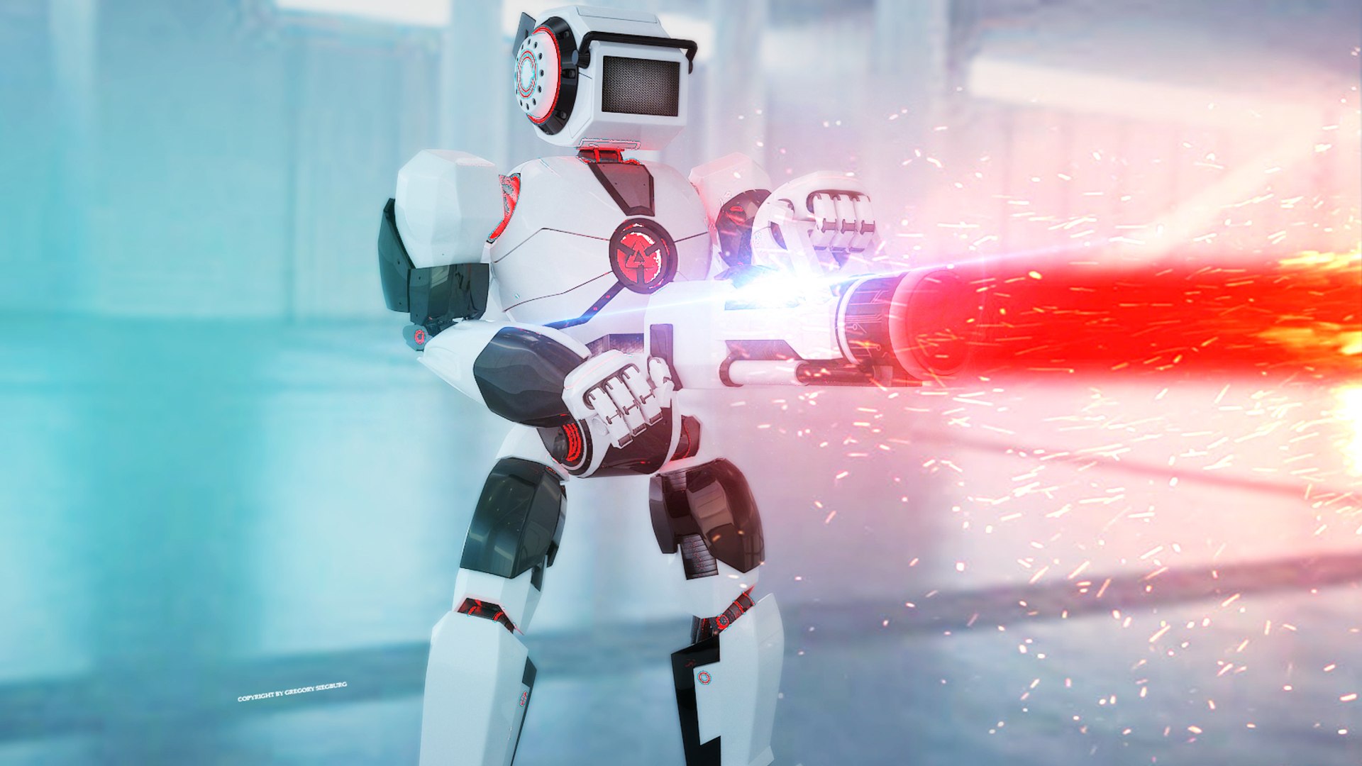 Gun Robot 3D Model - TurboSquid 1539593