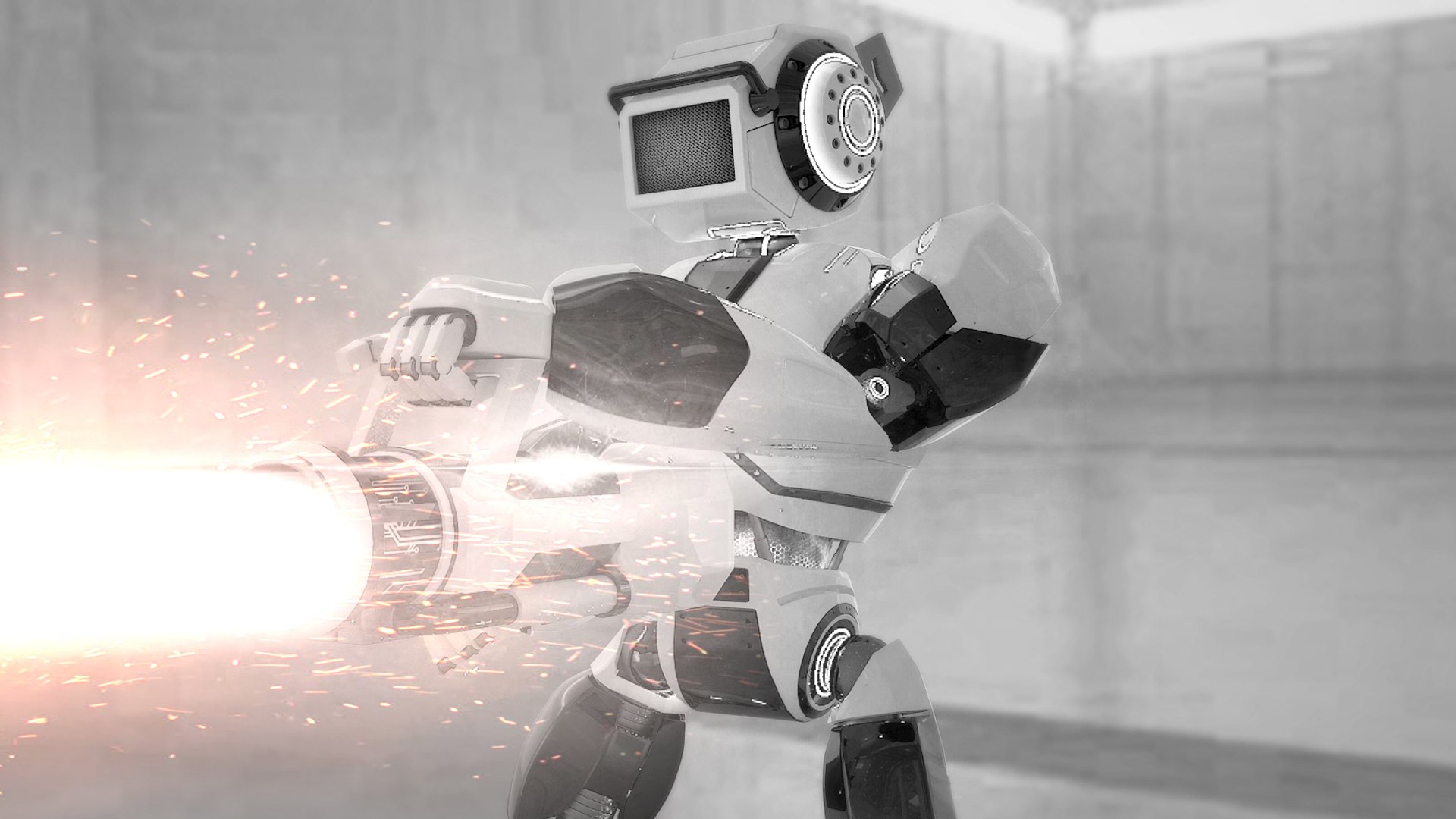 Gun Robot 3D Model - TurboSquid 1539593