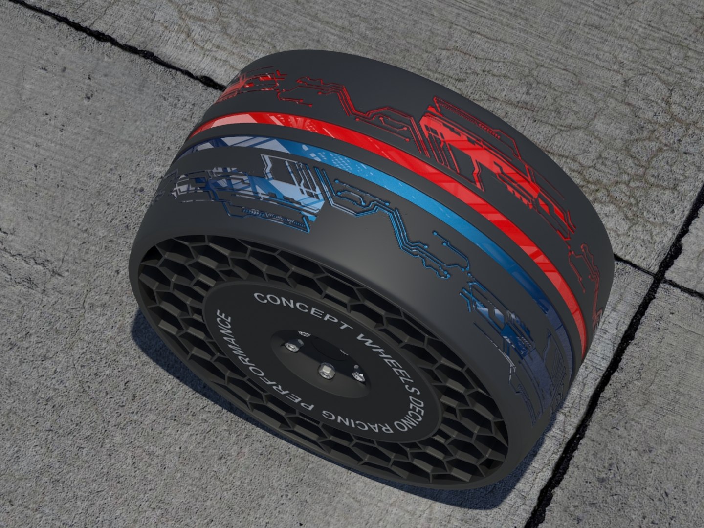 3d Model Concept Wheel