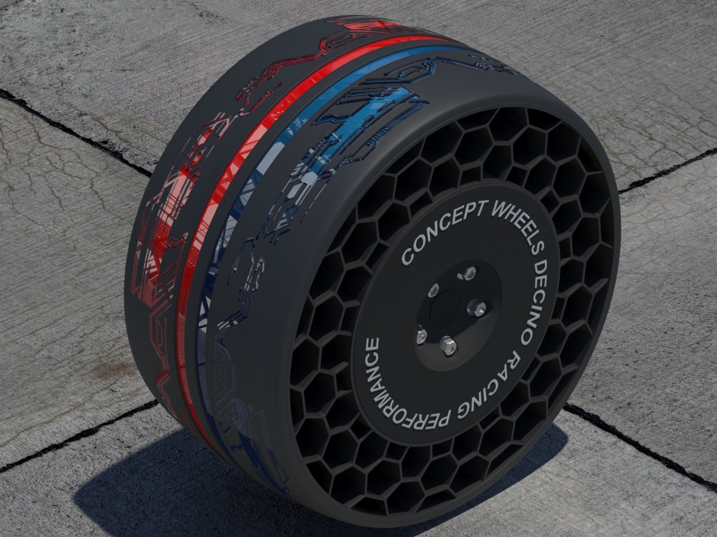 3d Model Concept Wheel
