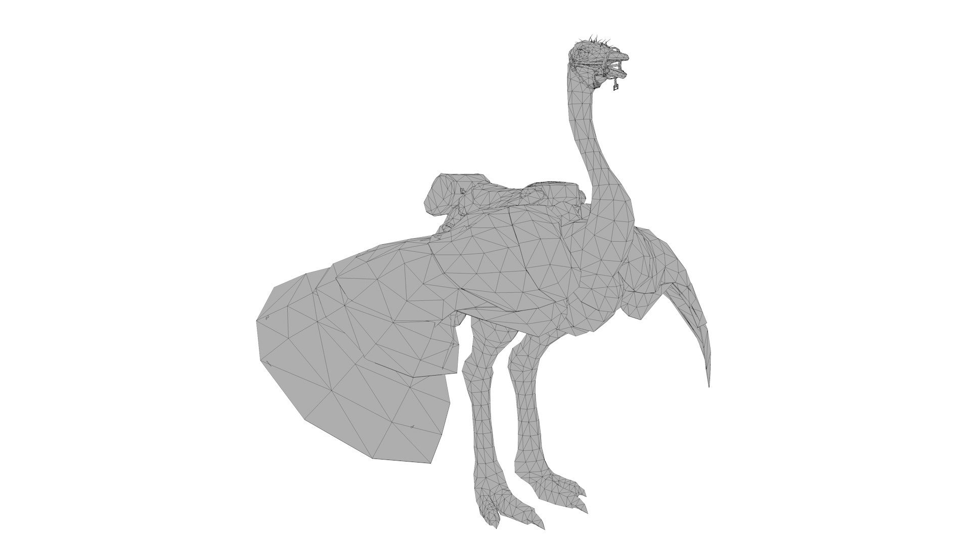 Realistic Rideable Ostrich 3D Model Model - TurboSquid 2383774