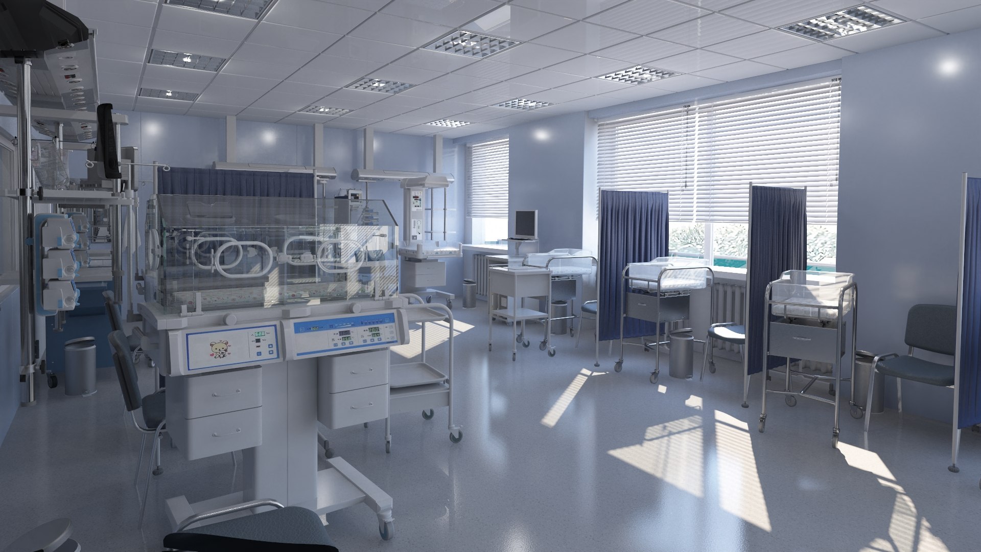 3D Hospital Baby Ward Room 1 Model - TurboSquid 2013159