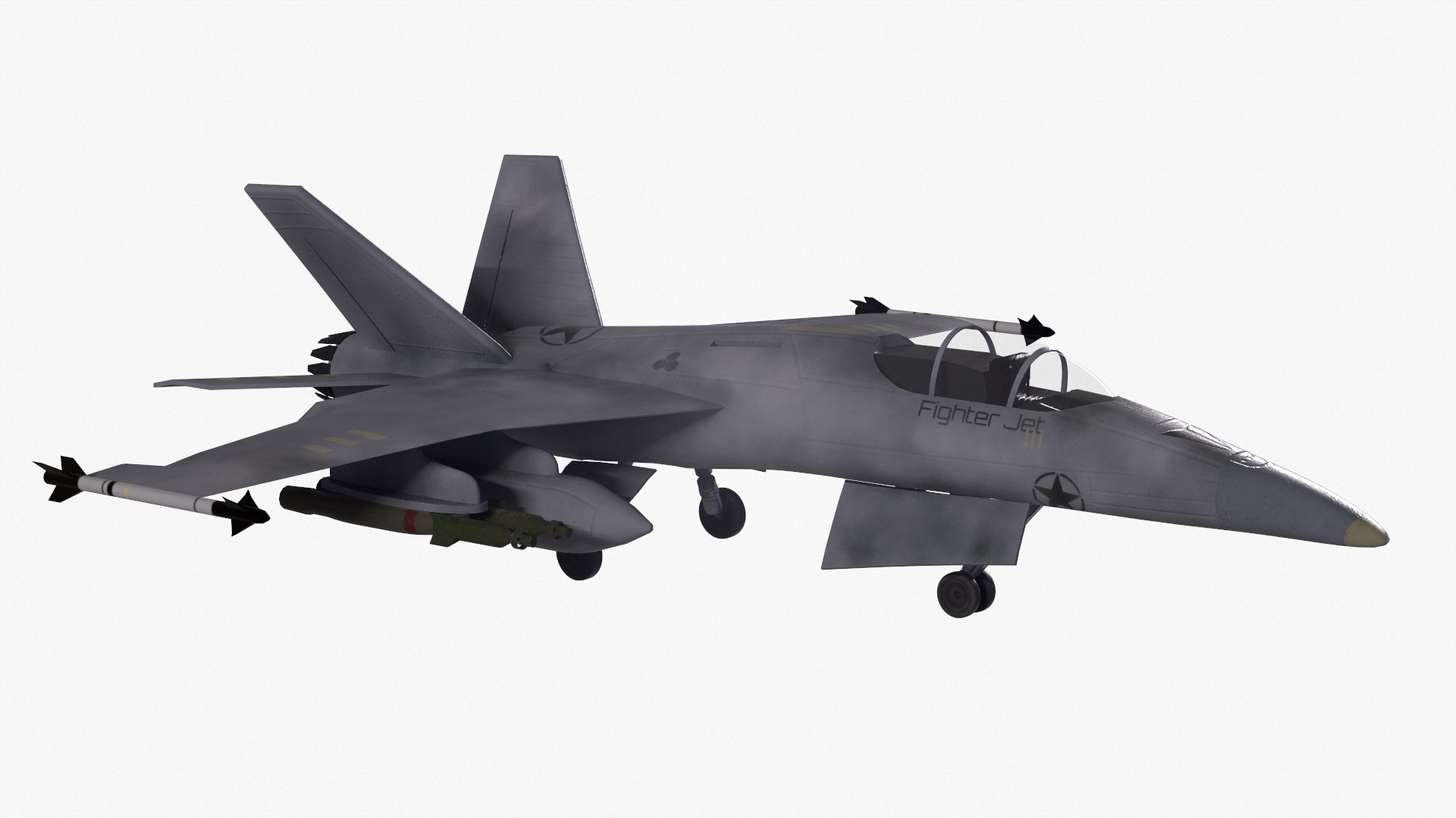 3D Game Ready Fighter Jet Model - TurboSquid 2289006