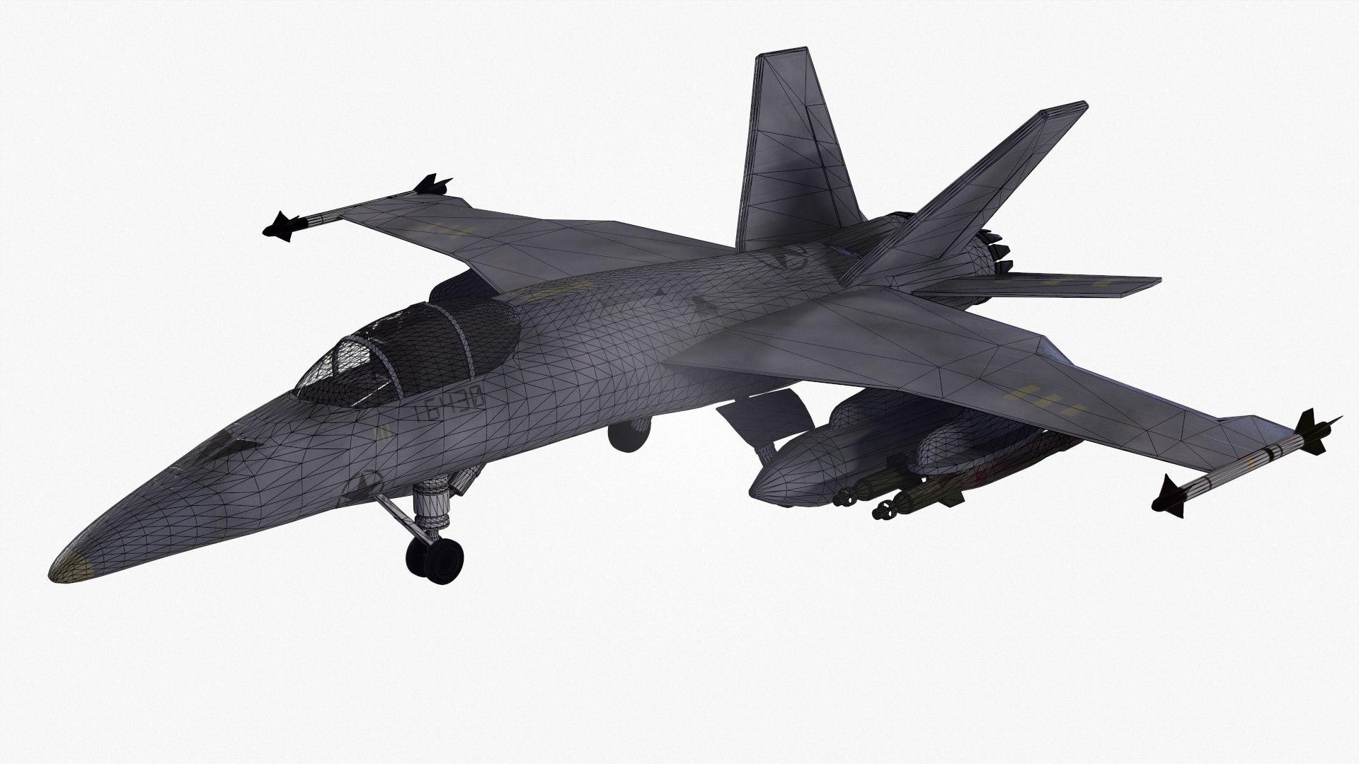 3D Game Ready Fighter Jet Model - TurboSquid 2289006