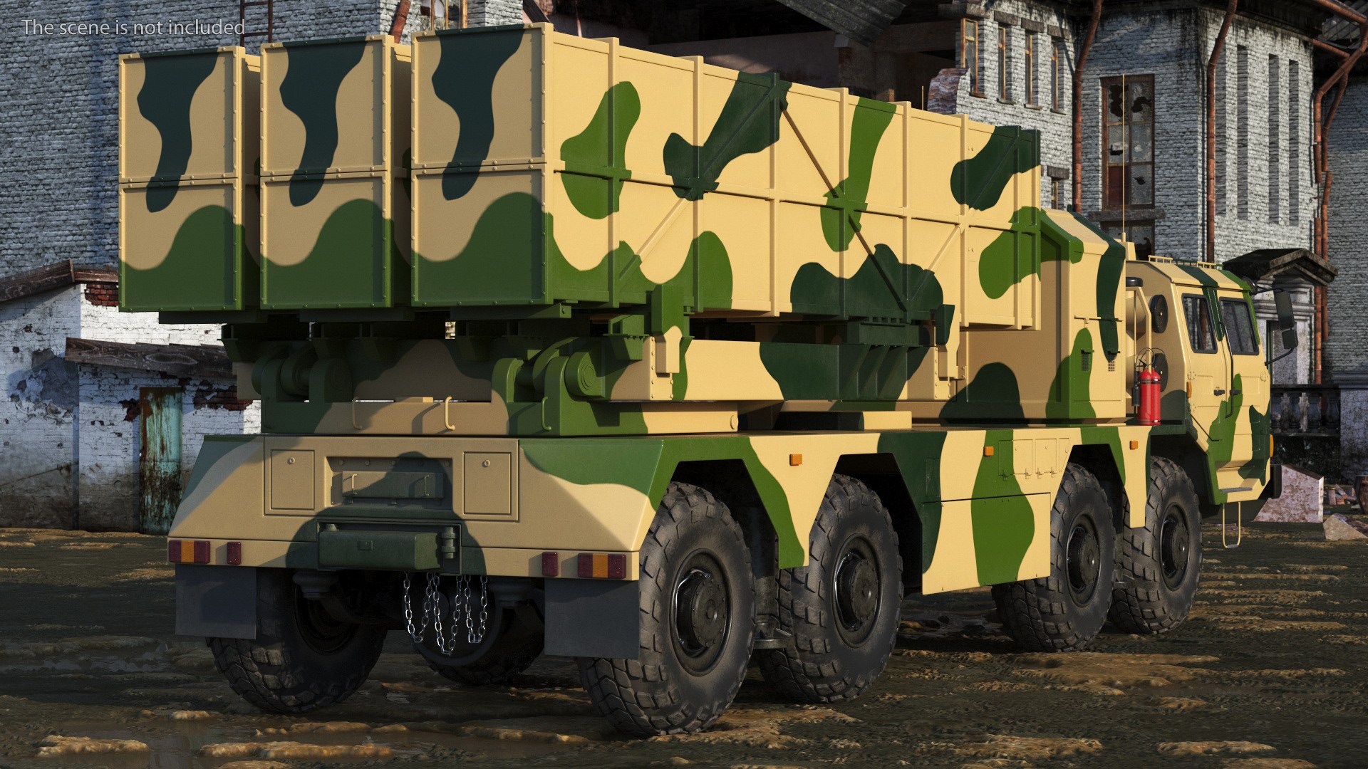 Chinese MLRS WS-2D Sand Camouflage Rigged 3D model - TurboSquid 2131619