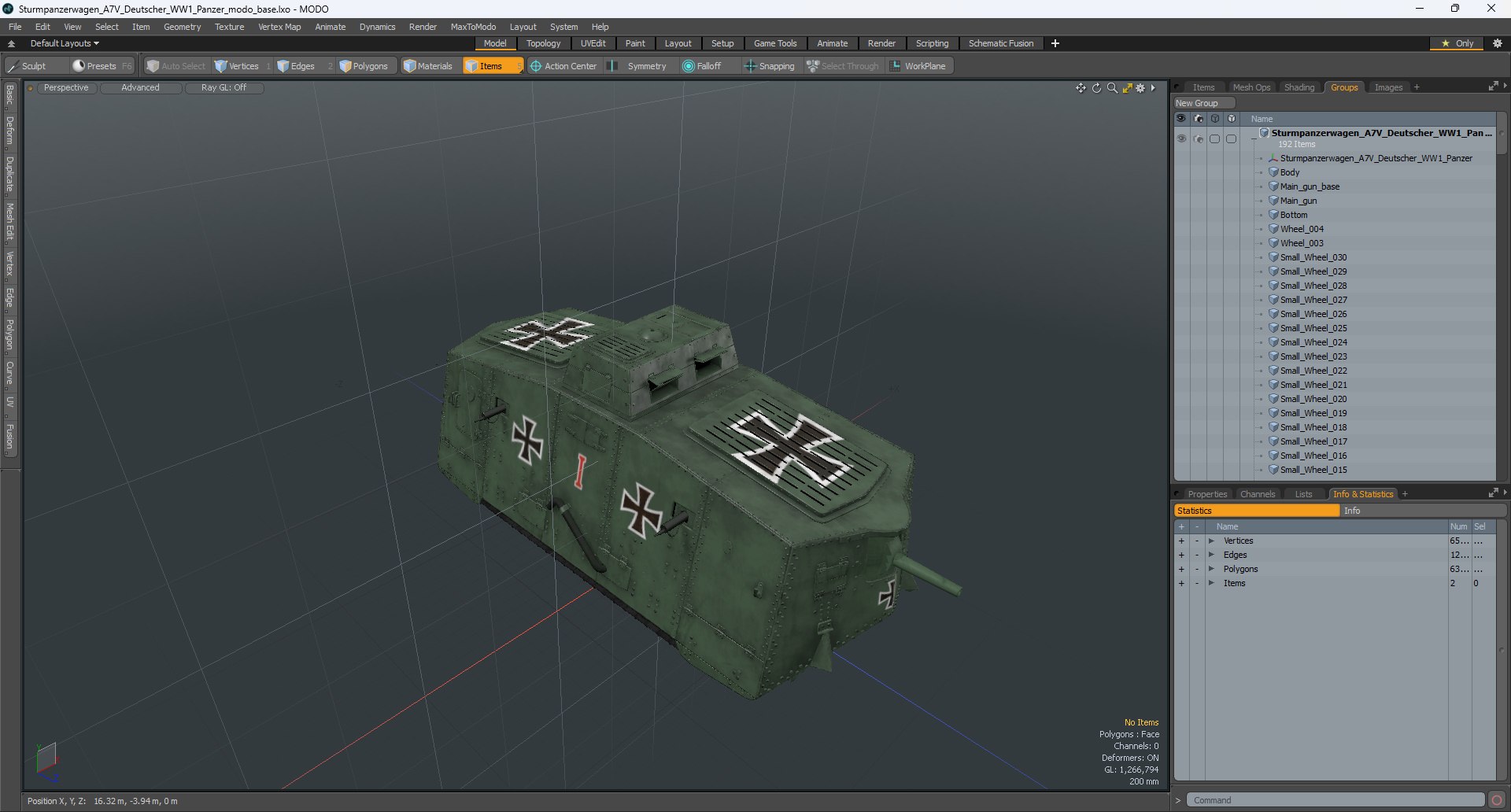 Sturmpanzerwagen A7V Deutscher WW1 Panzer 3D - TurboSquid 2292318