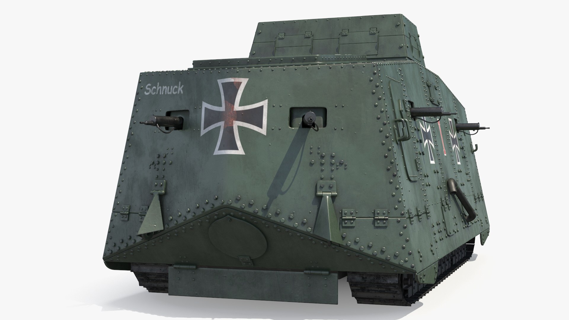 Sturmpanzerwagen A7V Deutscher WW1 Panzer 3D - TurboSquid 2292318