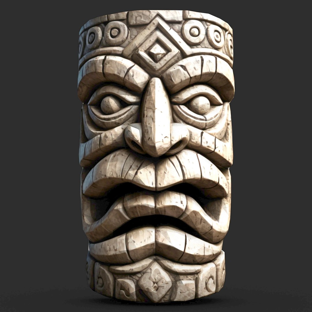 3D Tiki Totem Mask Low Poly 7 - TurboSquid 2301390