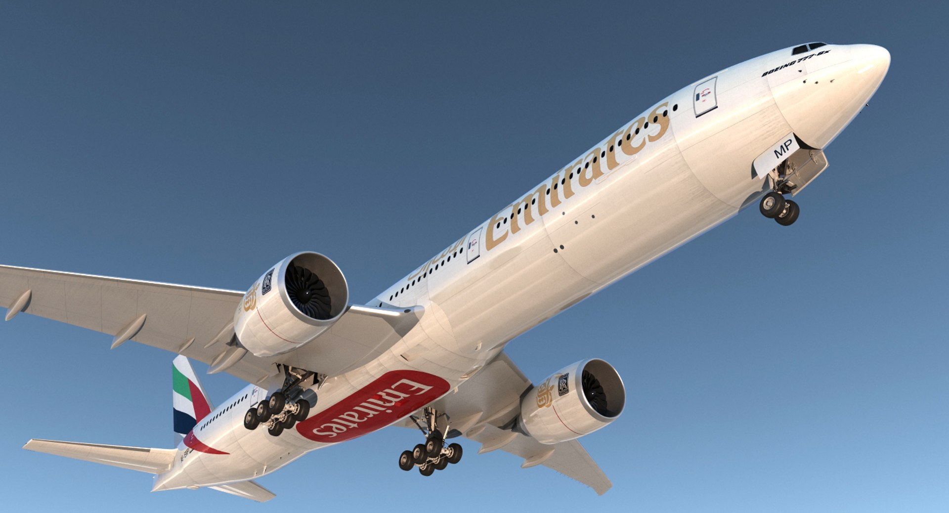3d Model Boeing Emirates Airlines