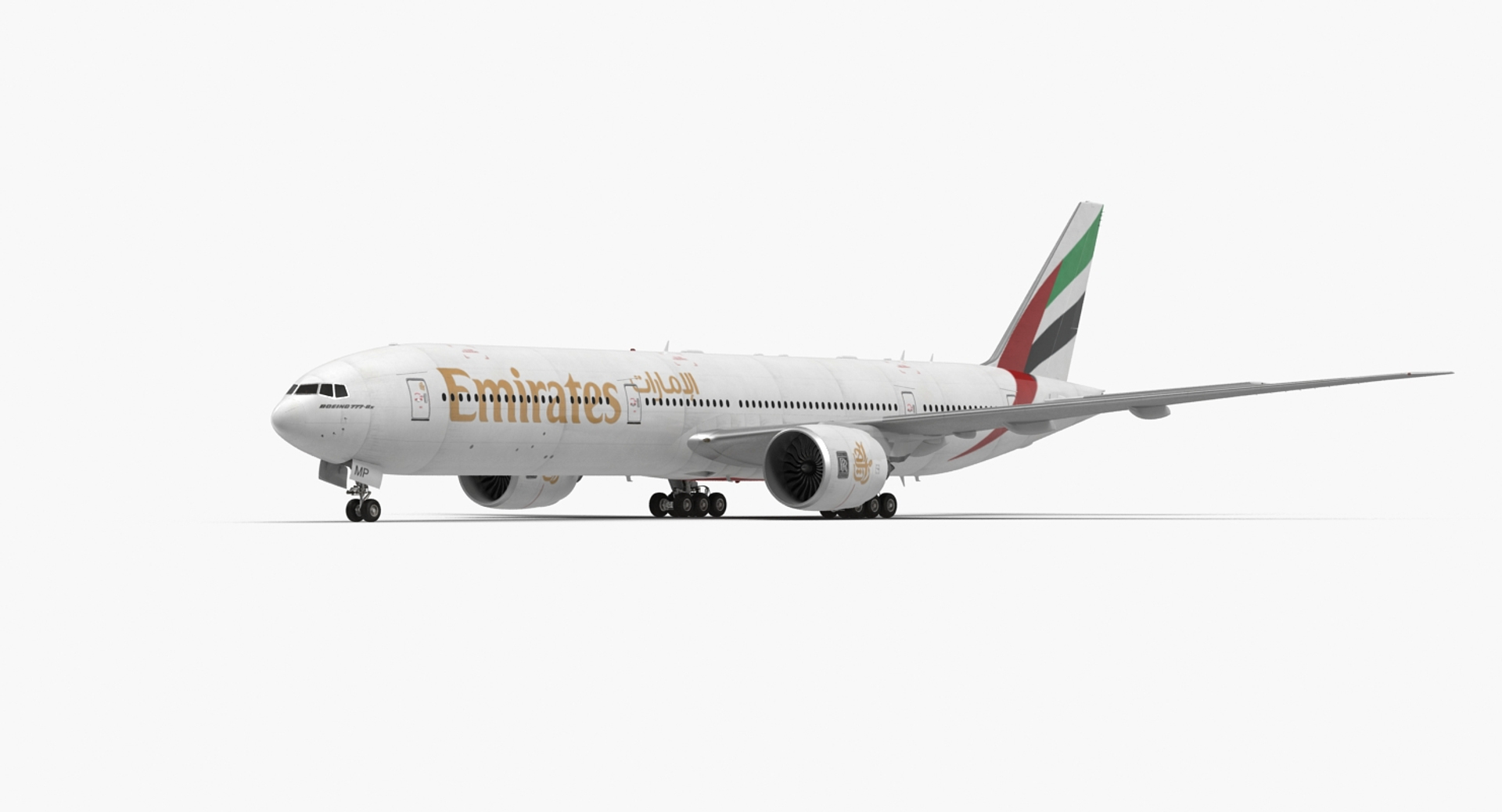 3d Model Boeing Emirates Airlines