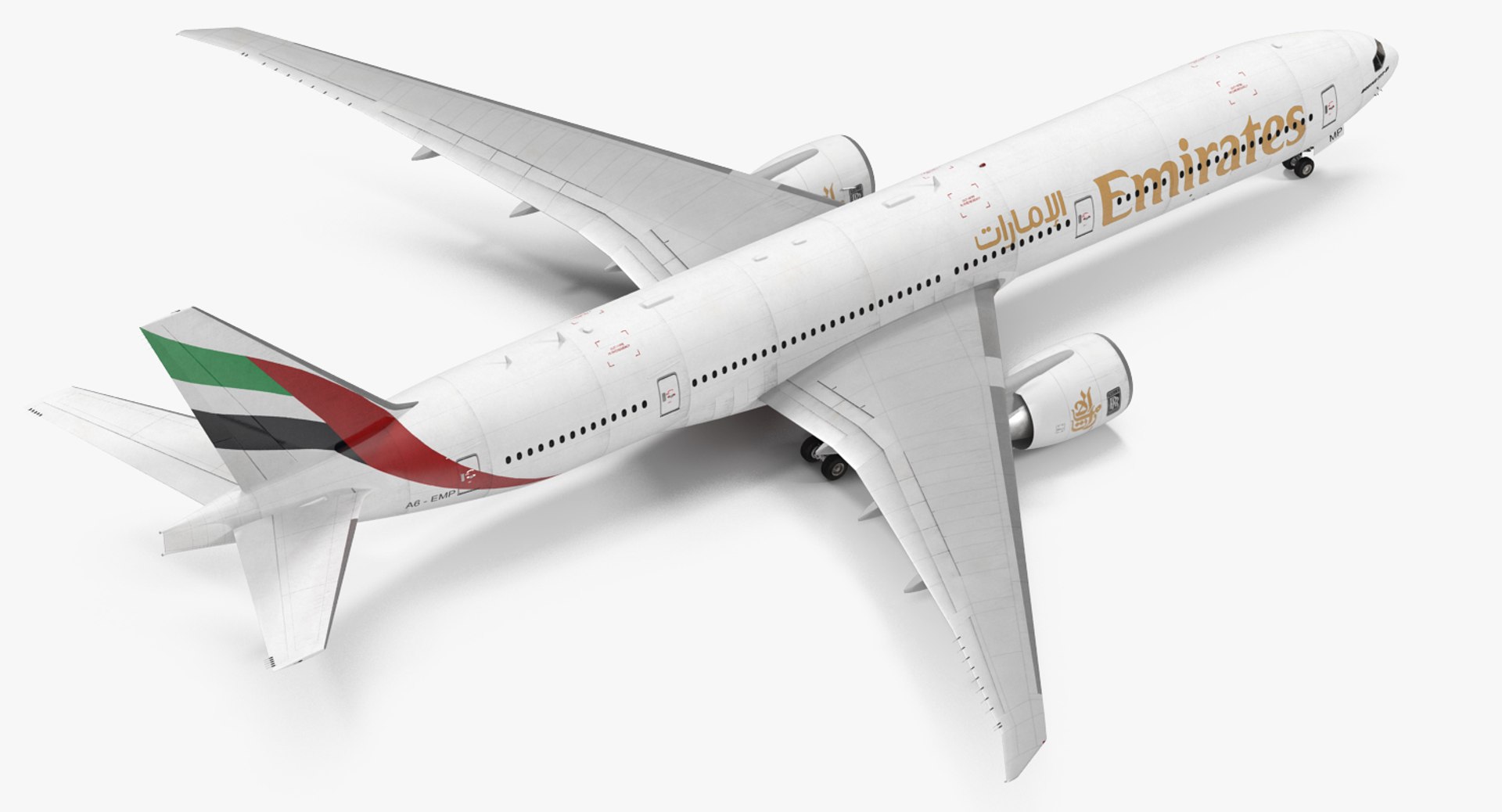 3d Model Boeing Emirates Airlines
