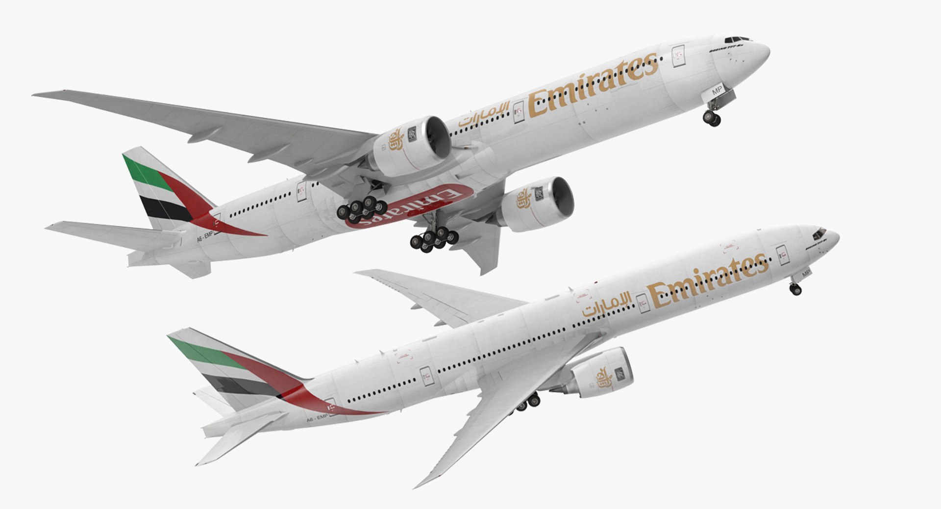 3d Model Boeing Emirates Airlines
