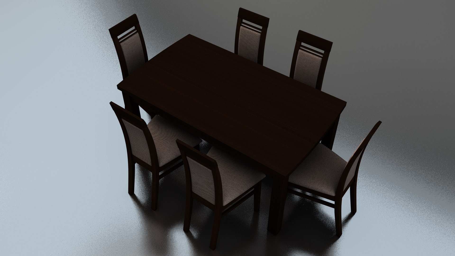 3d dining table chairs model