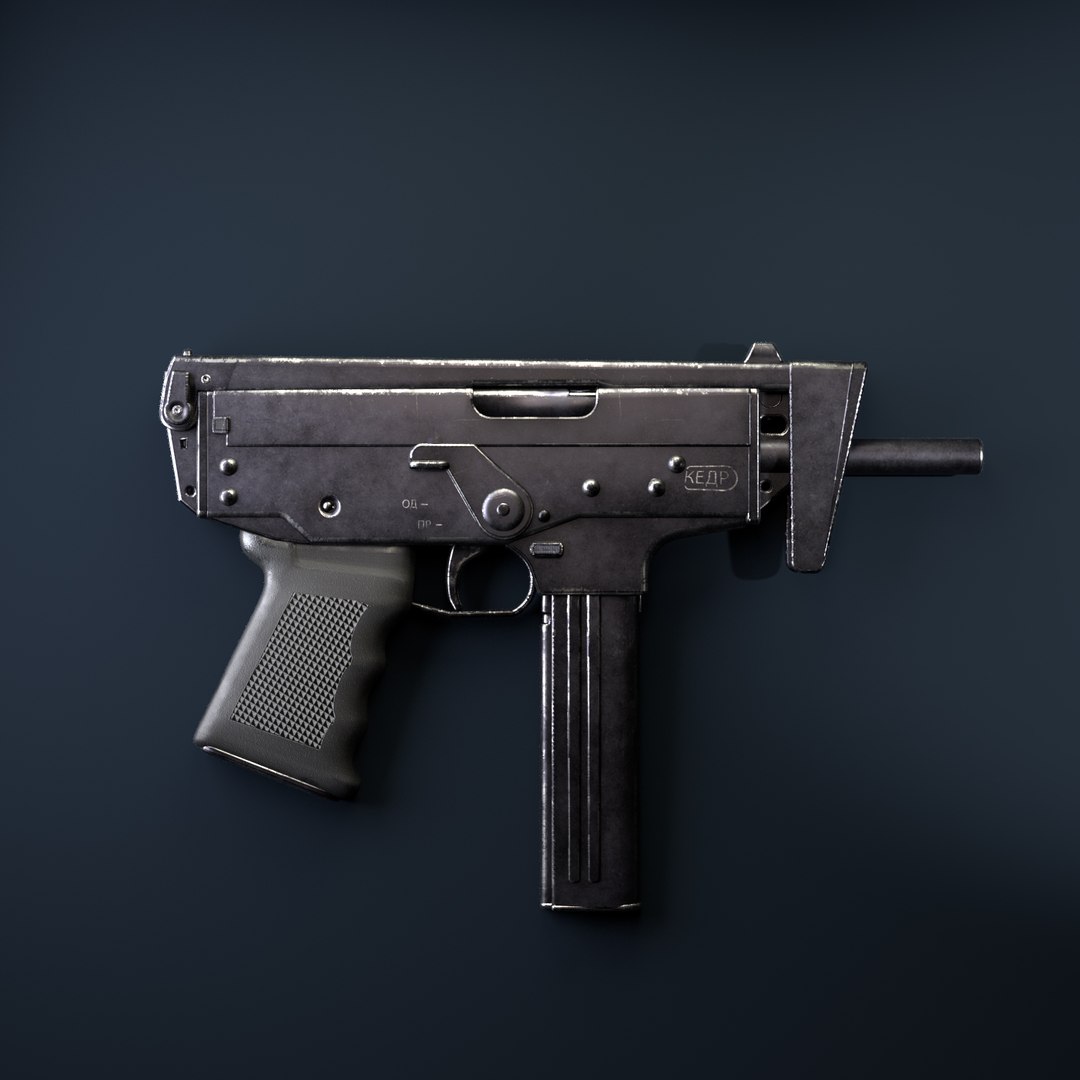 Submachine gun pp-91 kedr 3D - TurboSquid 1345364