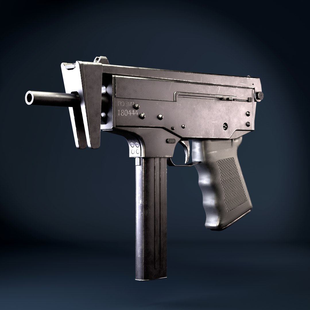 Submachine gun pp-91 kedr 3D - TurboSquid 1345364