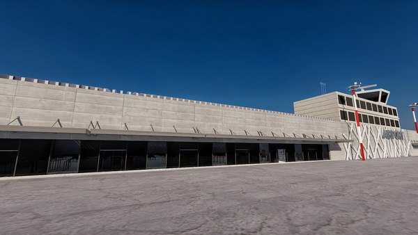 modelo 3d Aeropuerto Internacional con Interior y Paisaje - TurboSquid ...