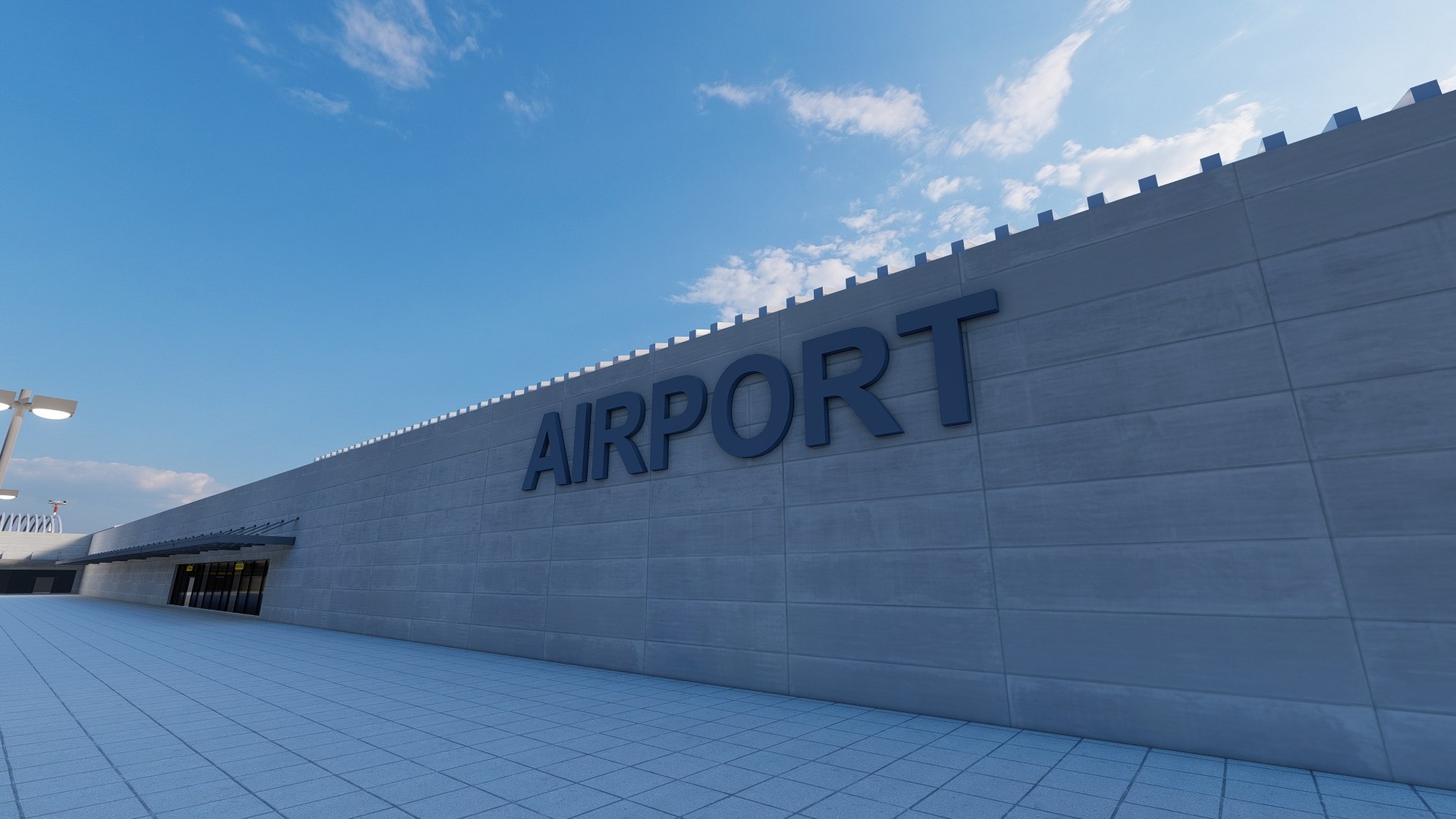 International Airport with Interior and Landscape 3D model - TurboSquid ...