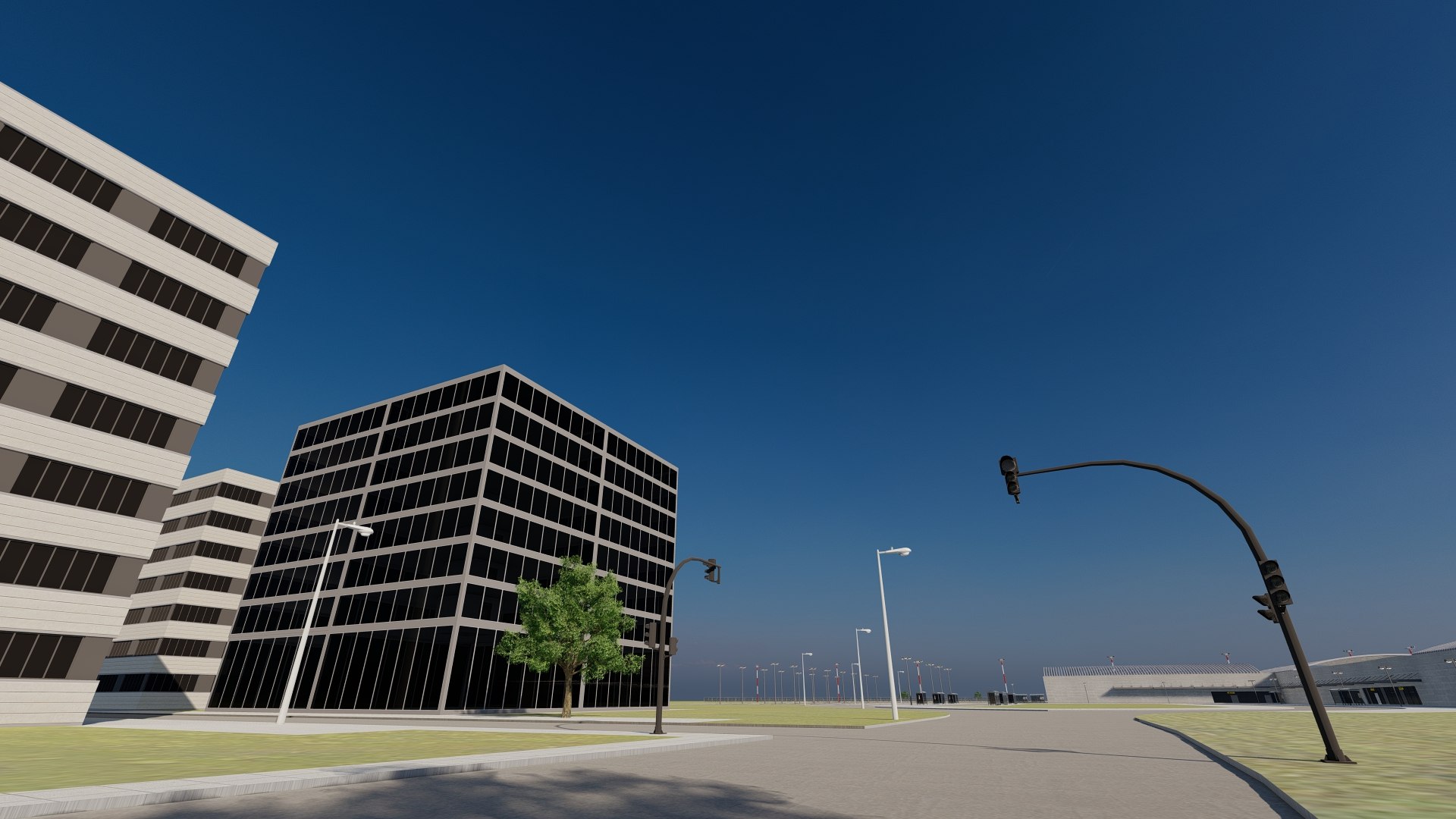 International Airport with Interior and Landscape 3D model - TurboSquid ...