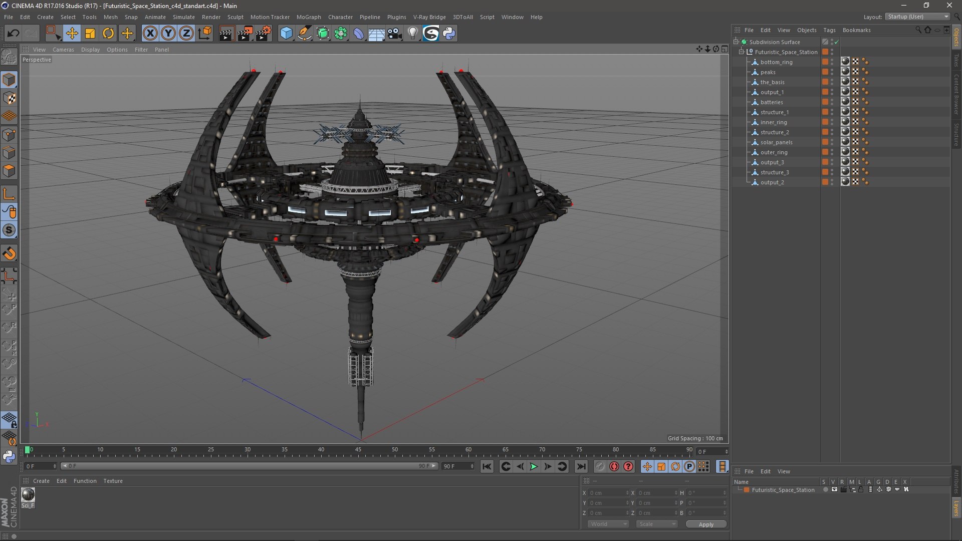3D Futuristic Space Station Model - TurboSquid 2212170