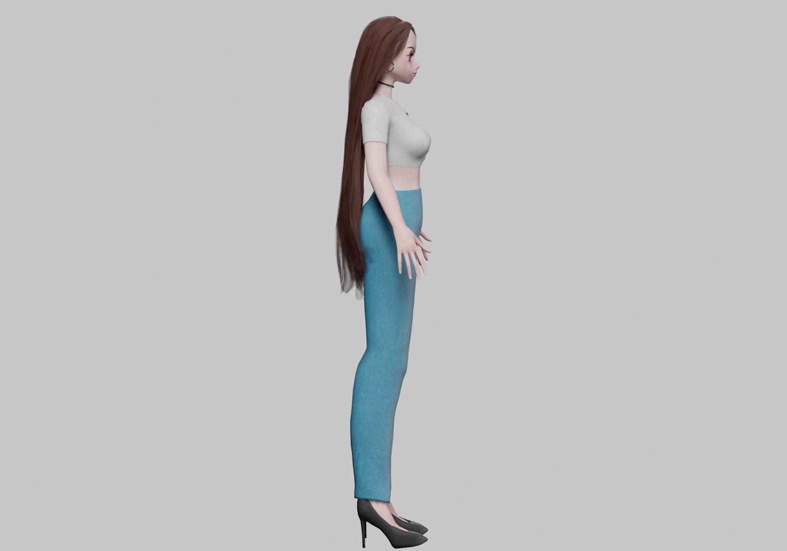 Cartoon Cute Girl V30923 3D Model - TurboSquid 2272351