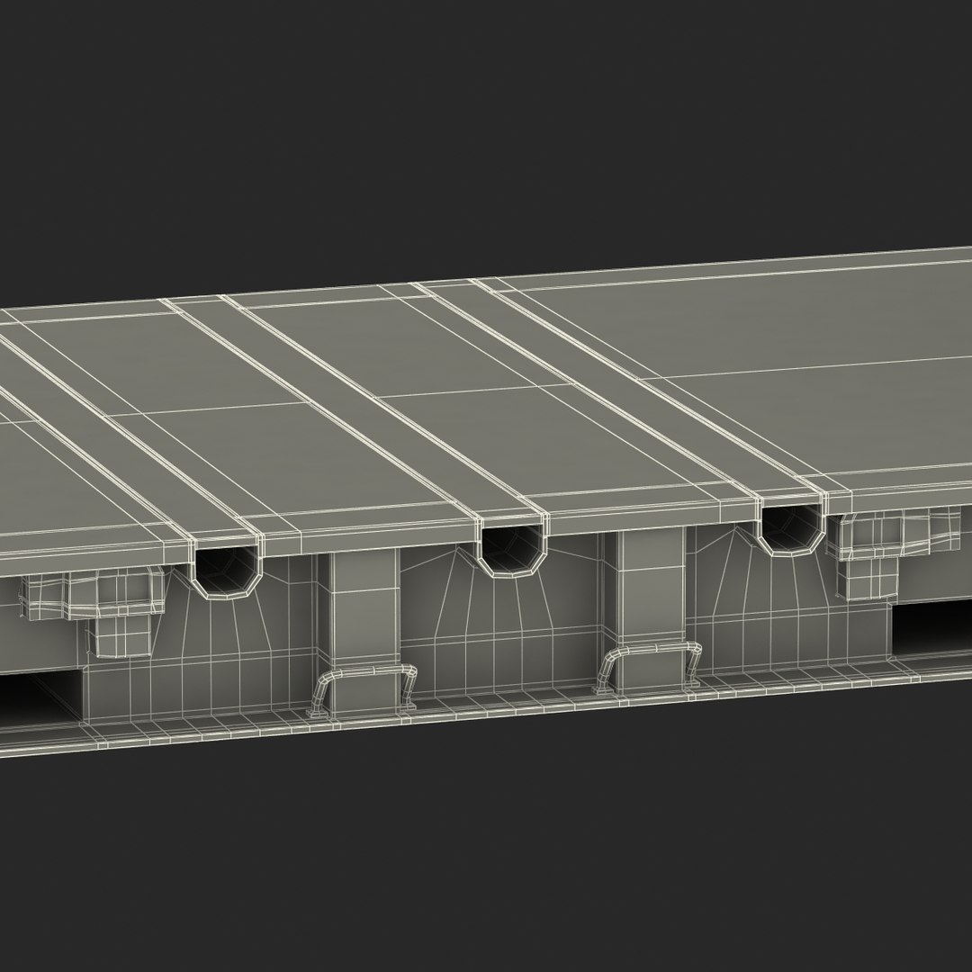 Flat Rack Collapsible Container 3d Max