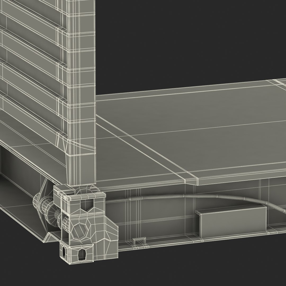 Flat Rack Collapsible Container 3d Max