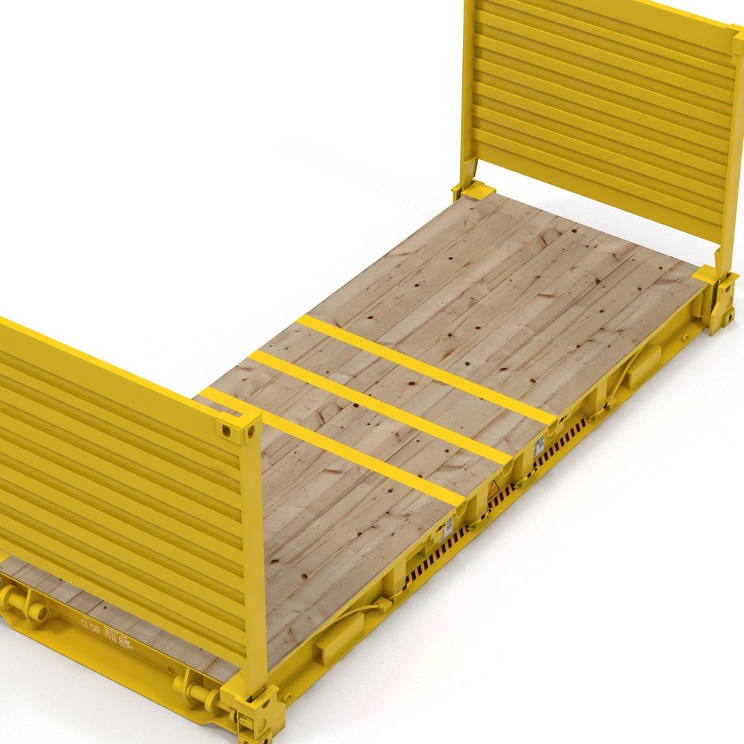 Flat Rack Collapsible Container 3d Max