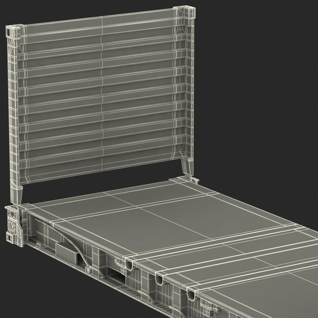 Flat Rack Collapsible Container 3d Max