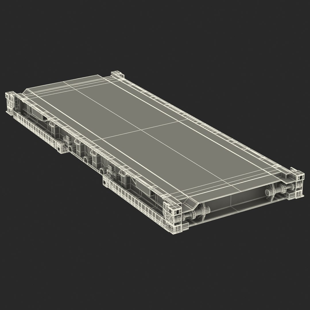 Flat Rack Collapsible Container 3d Max