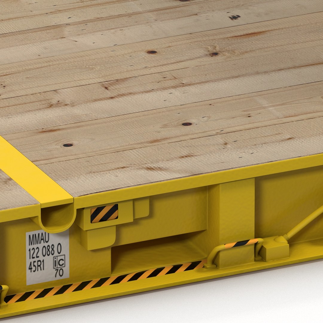 flat rack collapsible container 3d max