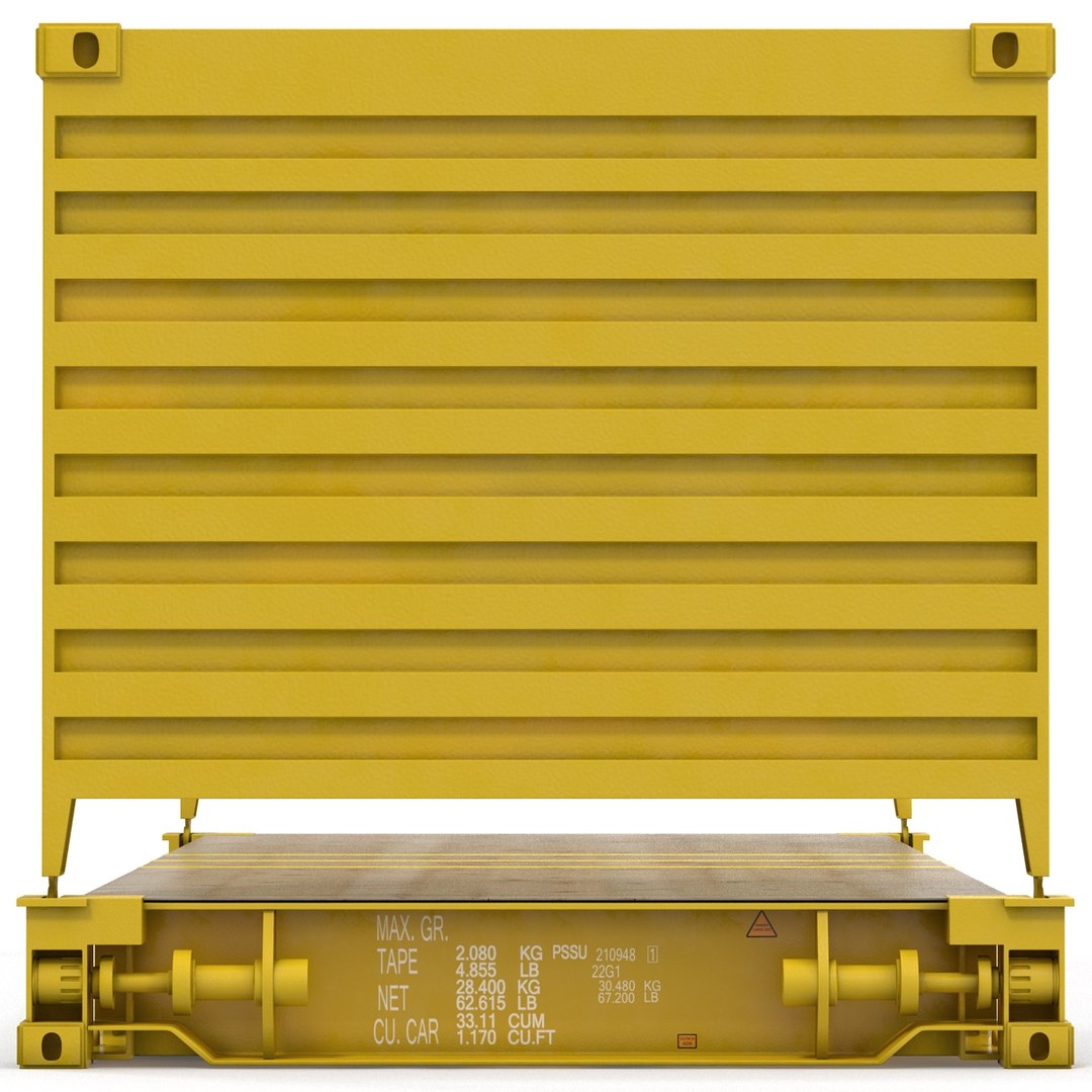 Flat Rack Collapsible Container 3d Max