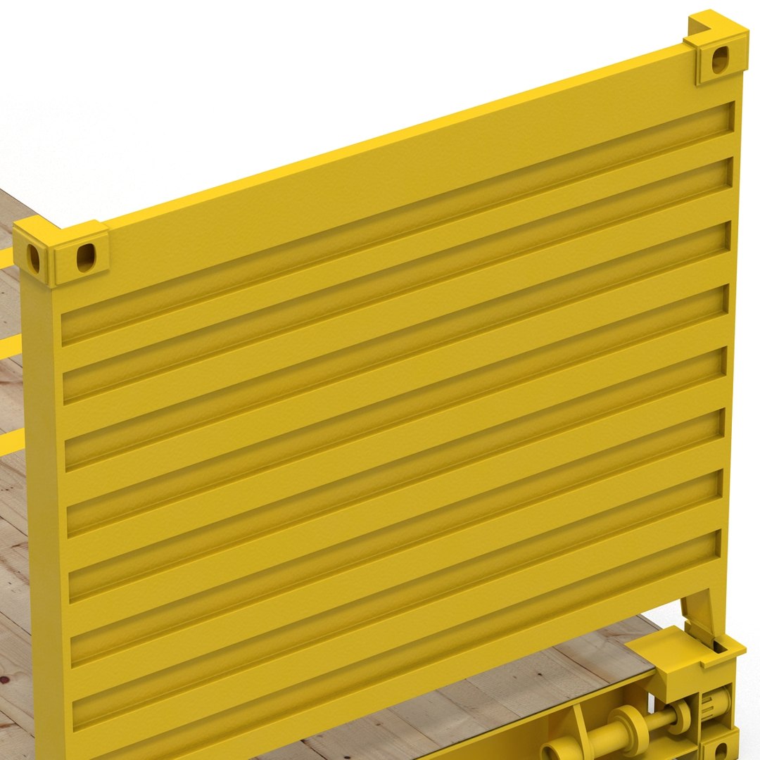 flat rack collapsible container 3d max