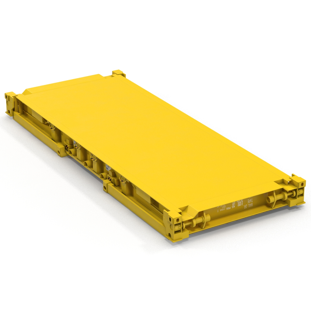 flat rack collapsible container 3d max