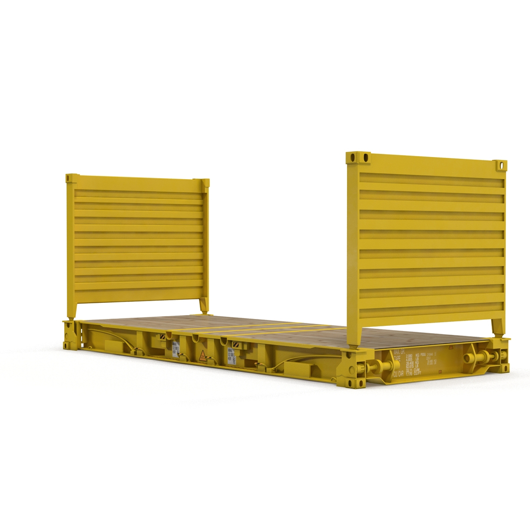 Flat Rack Collapsible Container 3d Max