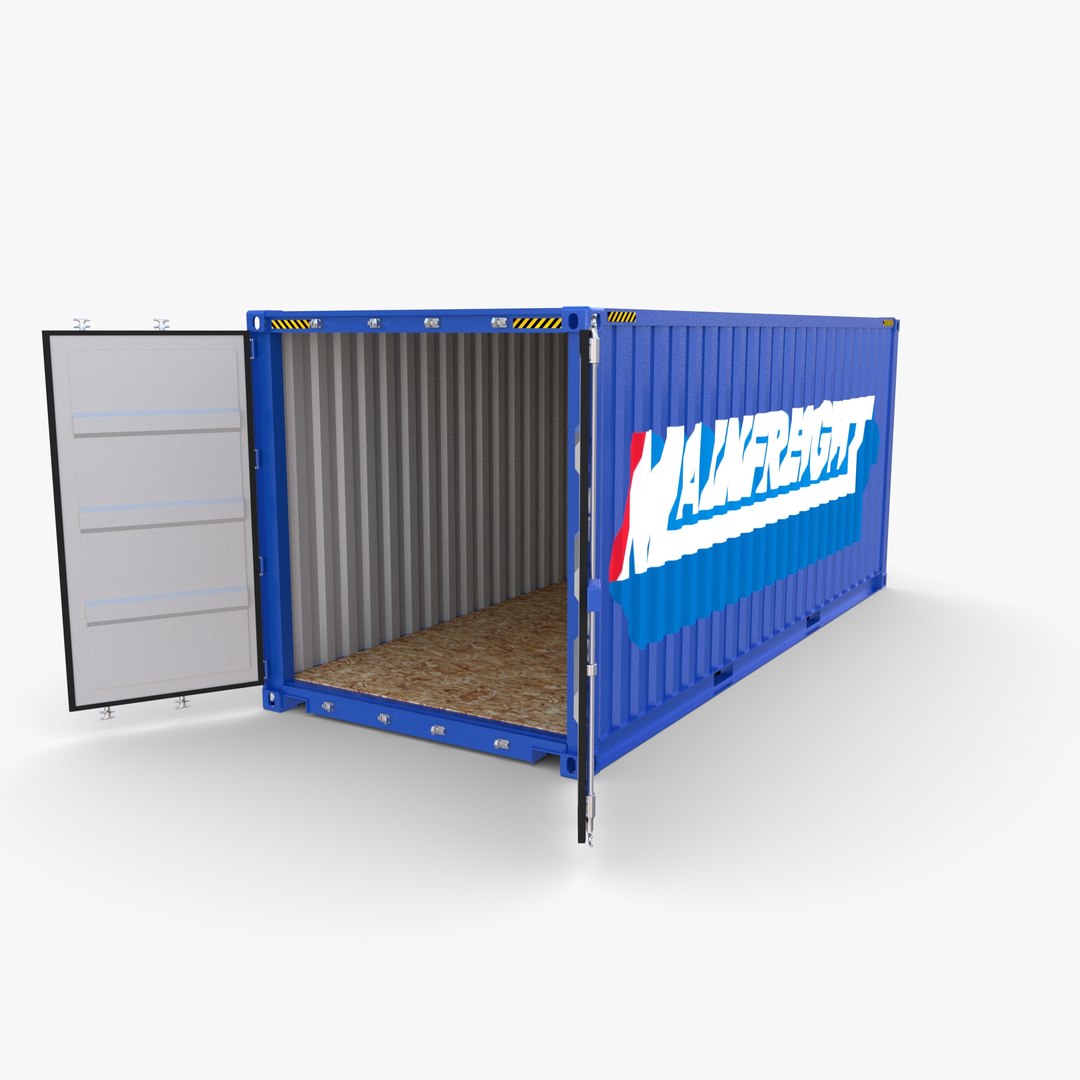 20ft Shipping Container Mainfreight Model - TurboSquid 1835841